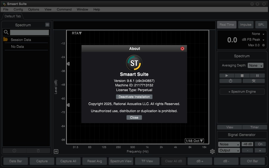 Rational Acoustics Smaart Suite 9.6.1 (Professional Audio Measurement ...